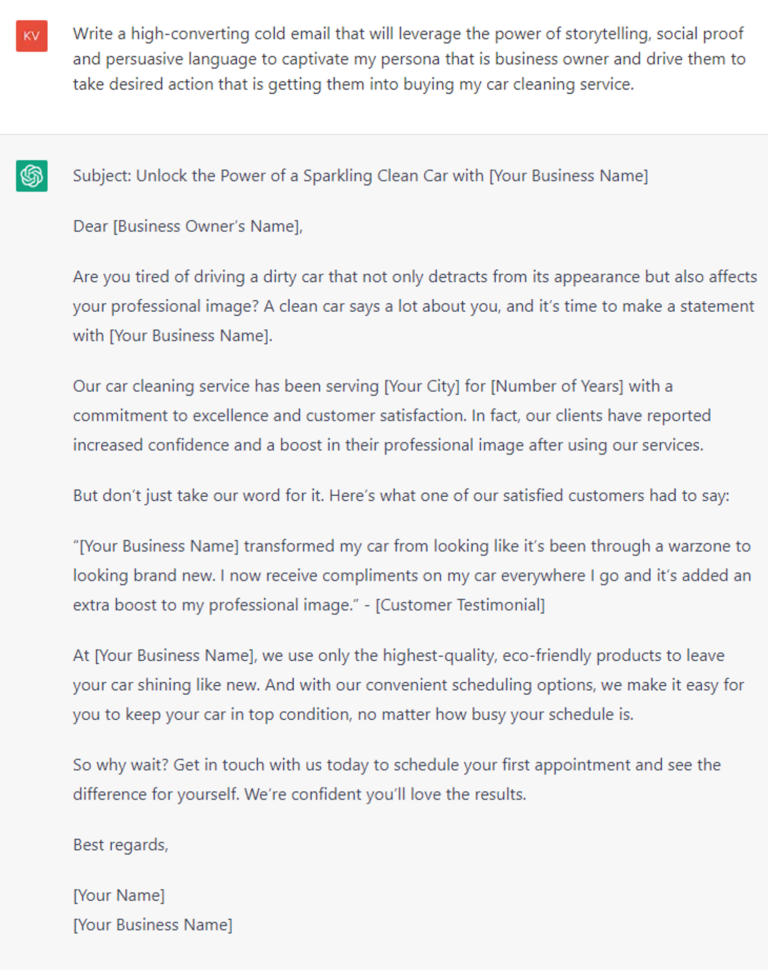 ChatGPT Prompts For Generating Cold Email Copys – AI Prompt